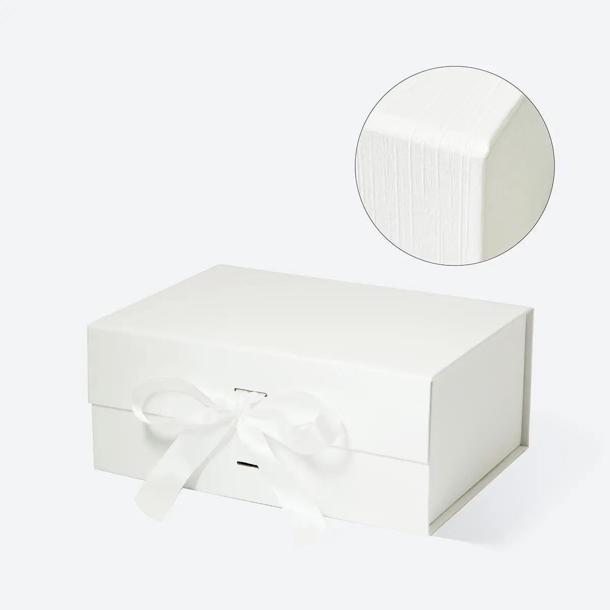 A5 Deep Off White Fine Linen Gift Box with Ribbon – laribbons Custom Shop